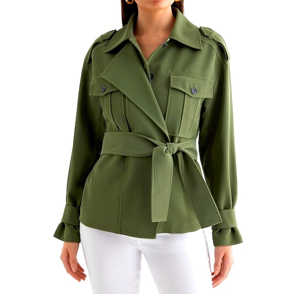 Express | Jackets & Coats | Express Olive Green Utility Jacket Nwt ...